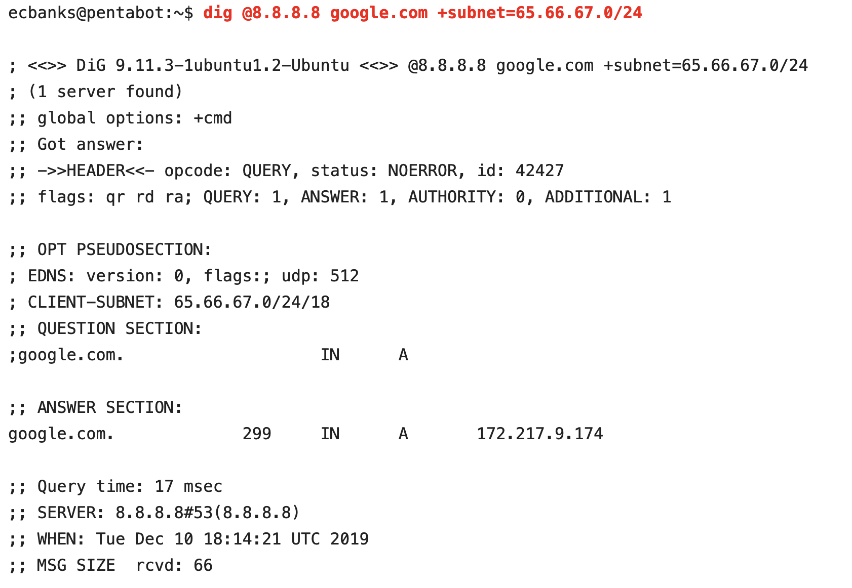 Embedding Client Ip In Dns Requests Edns Client Subnet Ecs Packet